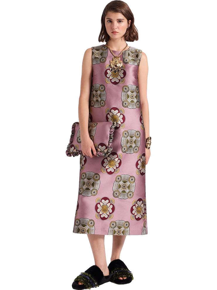 LA DOUBLEJ La DoubleJ Nucleus Jacquard Column Maxi Dress